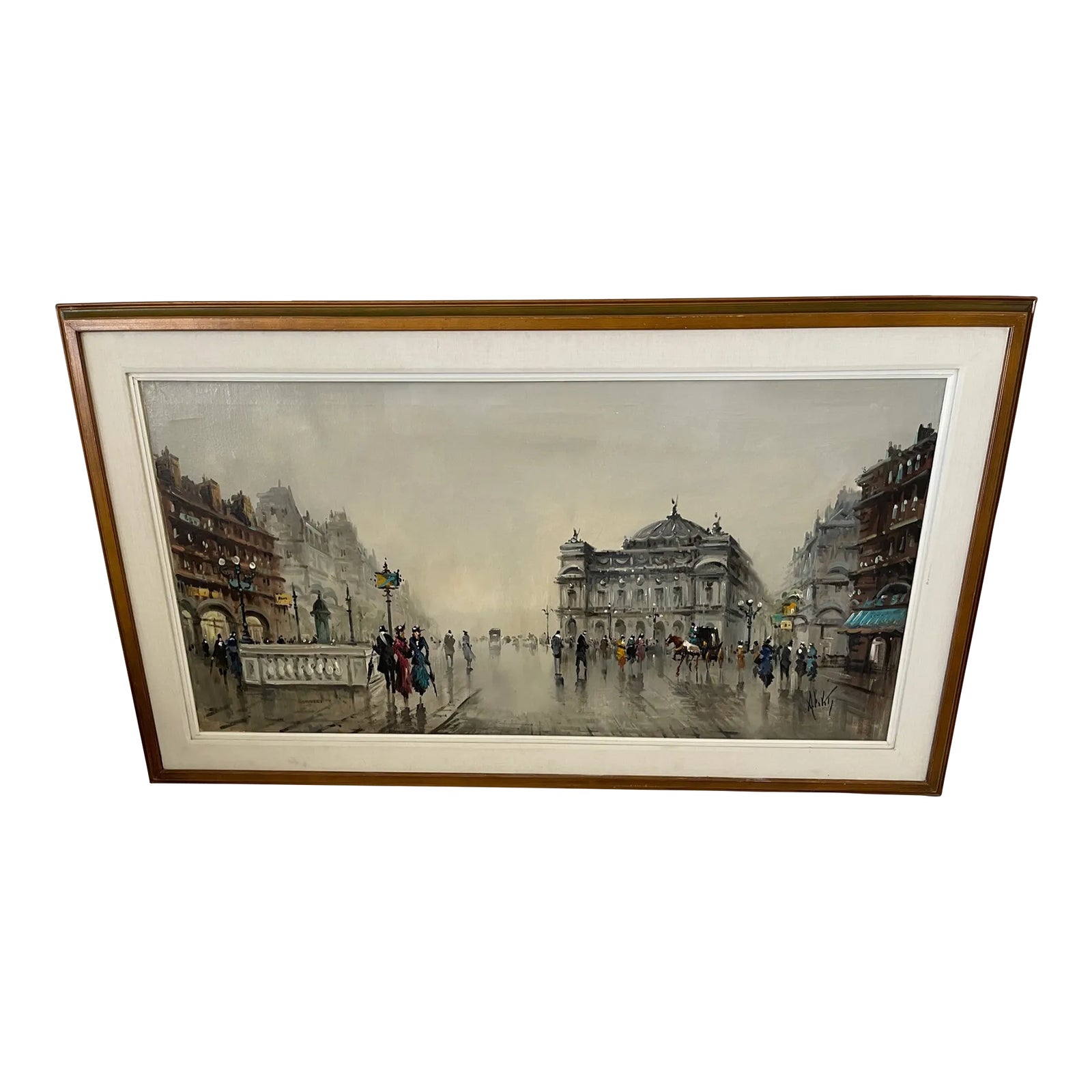 Original Antonio Devity Paris Street Scene Oil on Canvas Painting ...