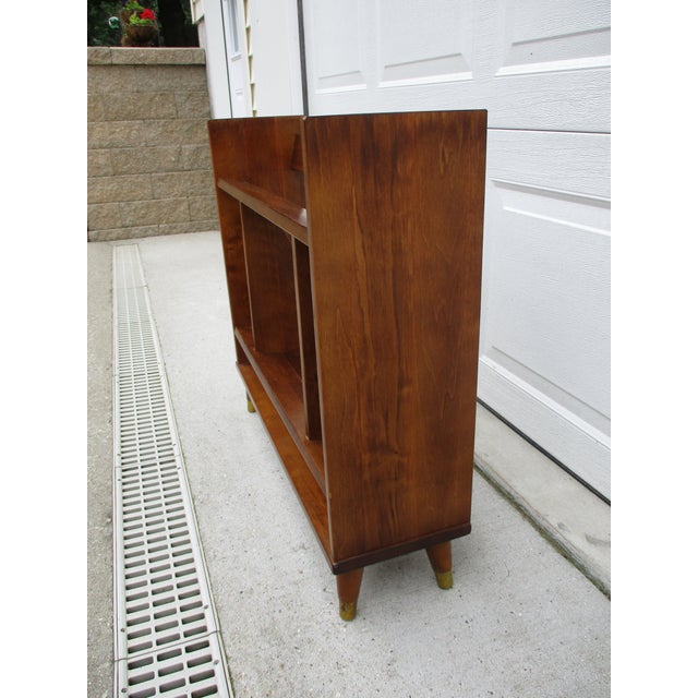 Mid-Century Modern Walnut Bookcase - Encyclopedia Stand | Chairish