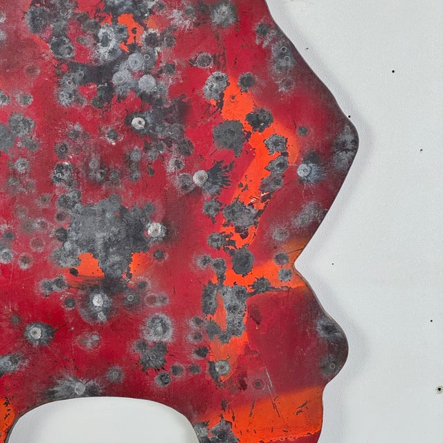 Vintage Cast Iron Double Sided Cowboy Shooting Gallery Target, in Red ...