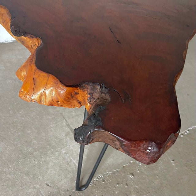 Vintage Modern Rustic Tree Slab Table | Chairish