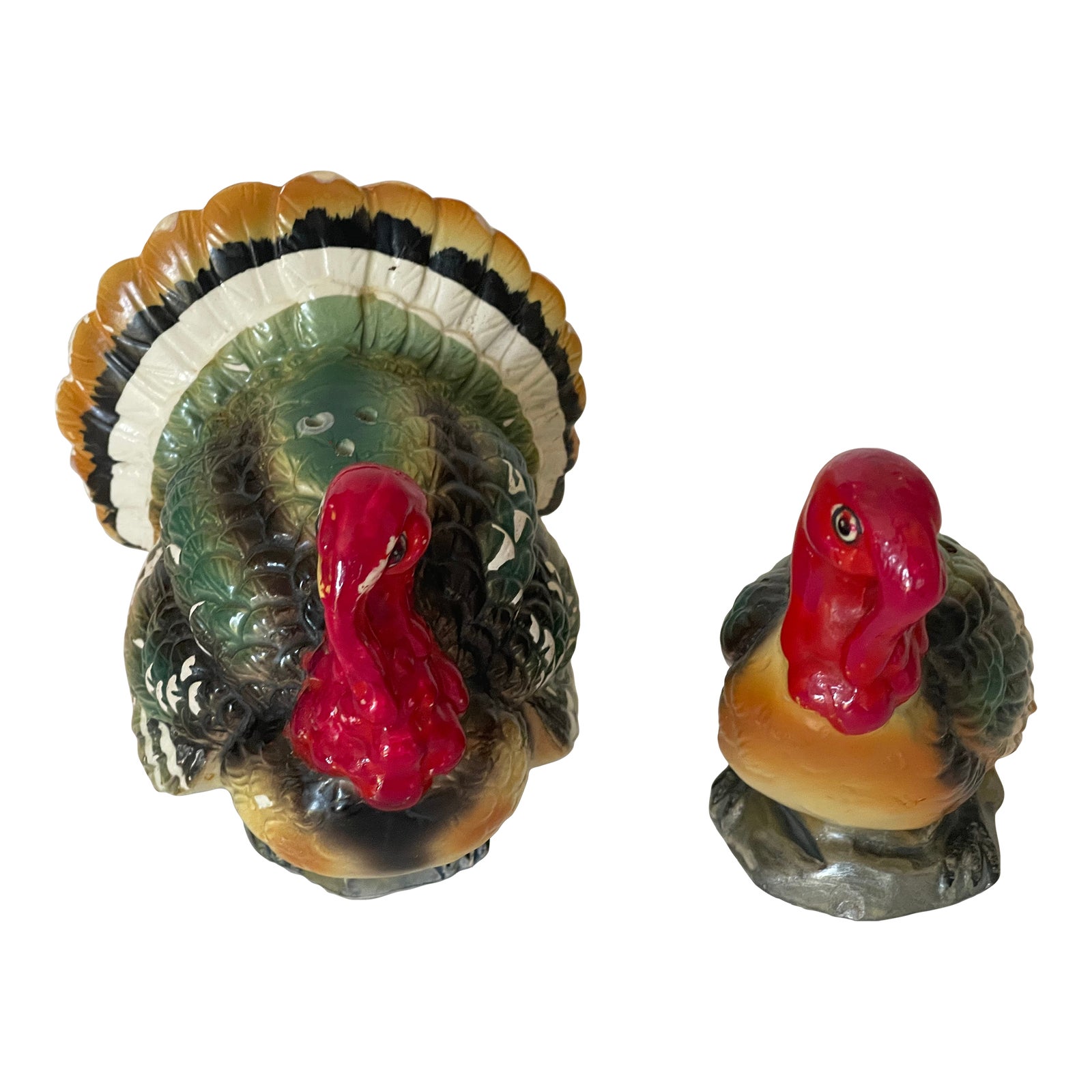 1960s Thanksgiving Turkey Pair Salt and Pepper Shakers | Chairish