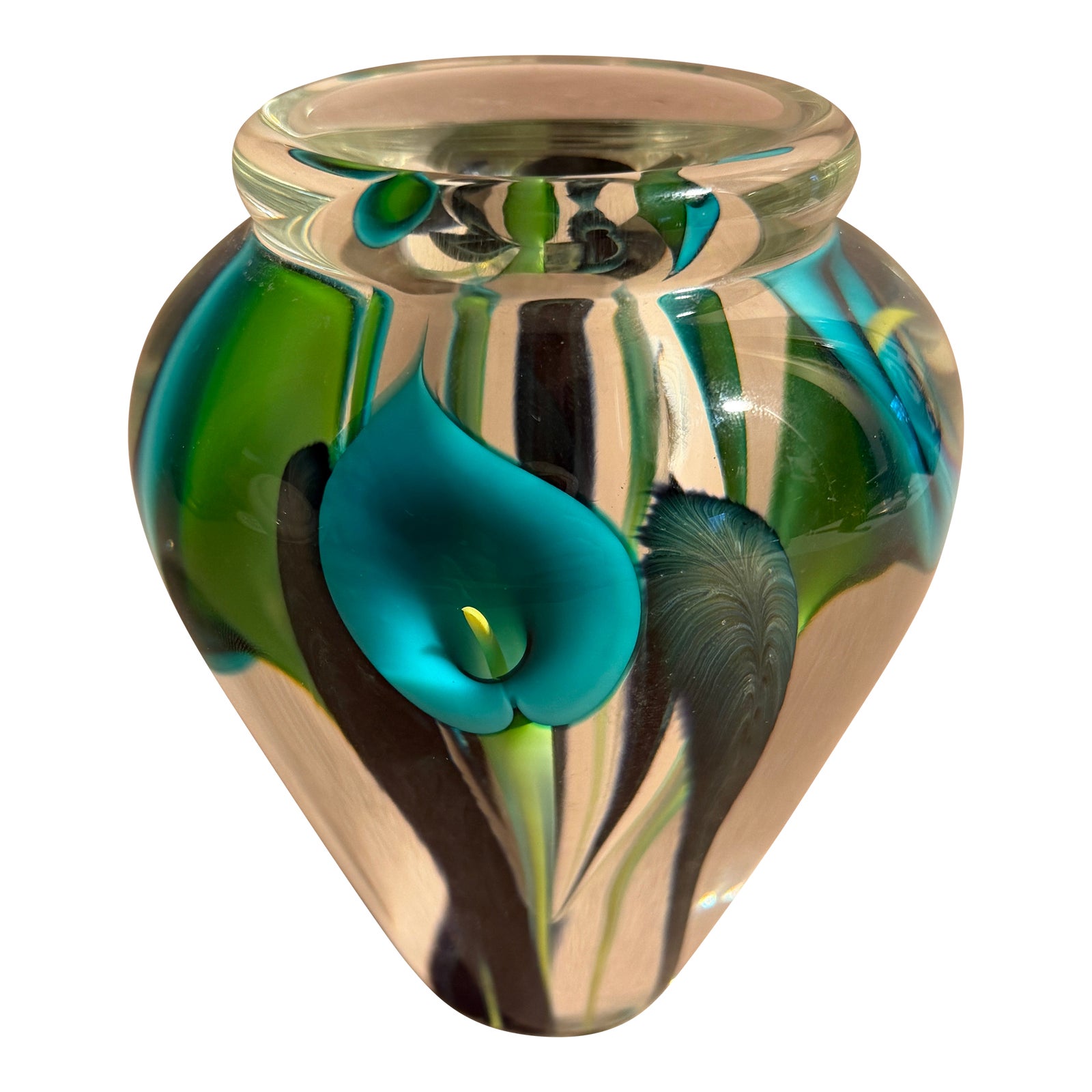Scott Bayless for Lotton Art Glass Cala Lilly Art Glass Paperweight ...