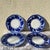 Antique English Flow Blue Plates- Set of 9 | Chairish
