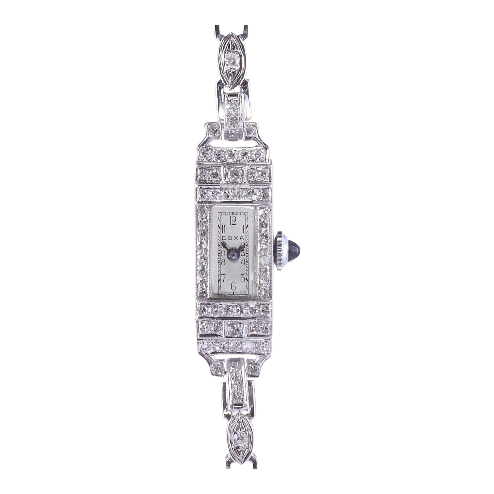 1930s Wyler & Doxa Art Deco Ladies Diamond Platinum Wrist Watch | Chairish