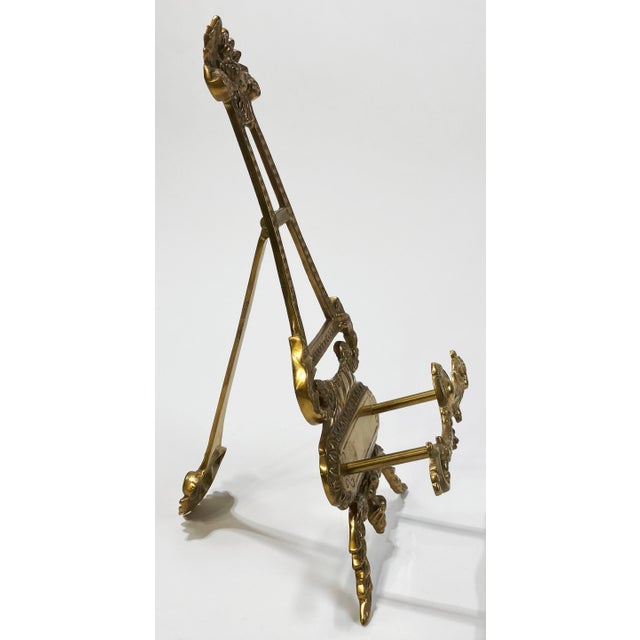 Extra Large Victorian Brass Tabletop Easel | Chairish
