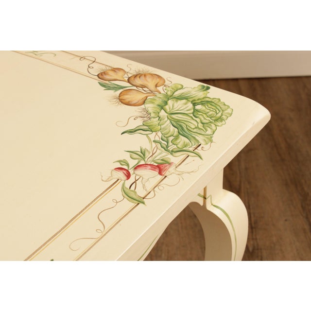 Hand Painted Square Dining Table | Chairish
