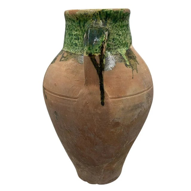 Vintage Turkish Terracotta Oil Jar | Chairish