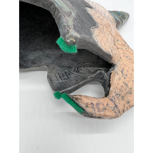 Vintage Studio Art Pottery Fish Sculpture Signed S. Dewitt | Chairish