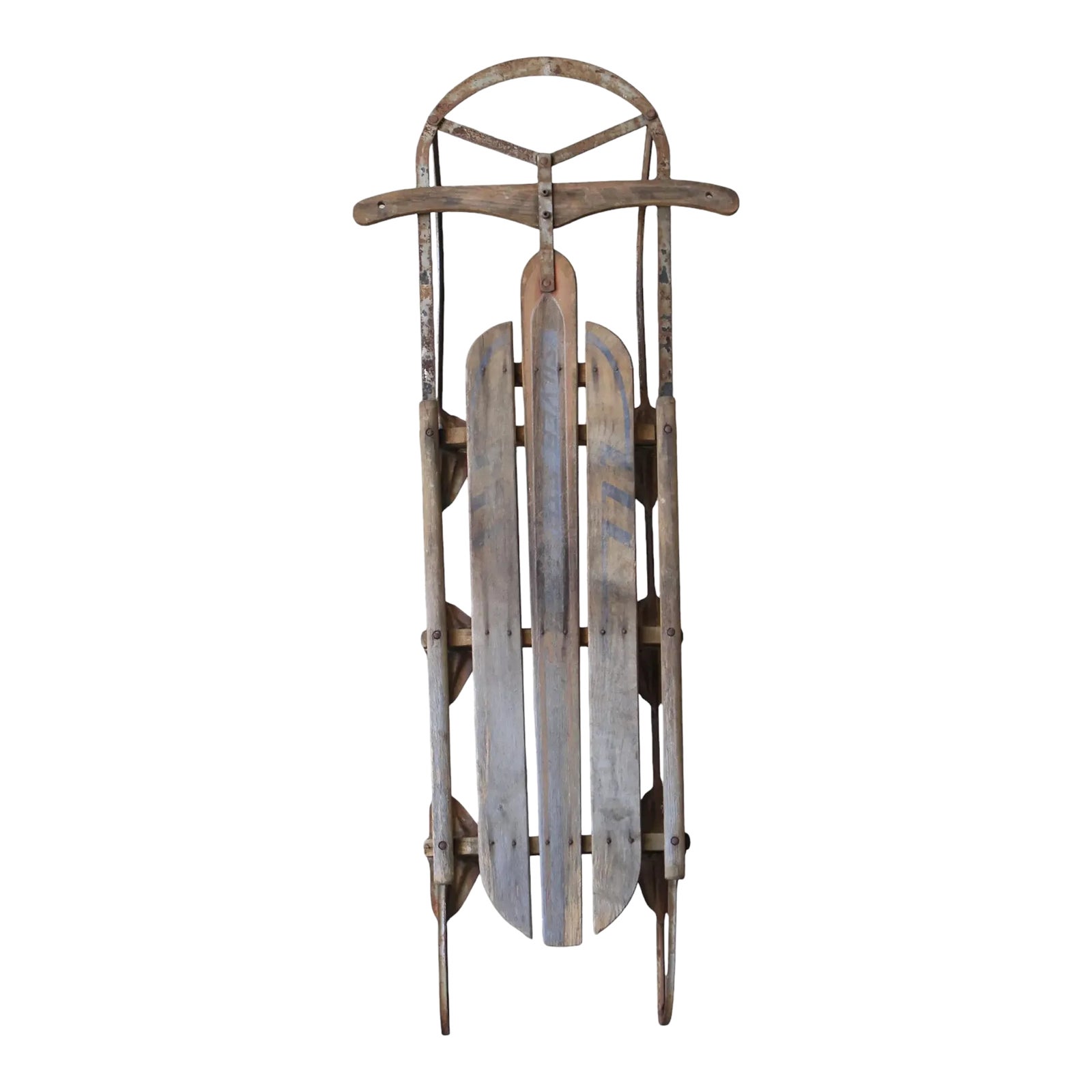 Antique Snow Sled Cabin Decor | Chairish