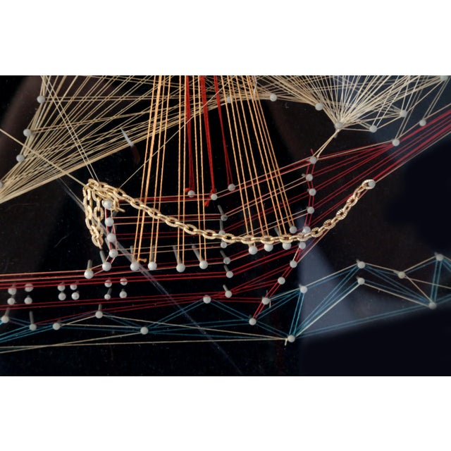 1970's Large Clipper Ship String Art Piece | Chairish