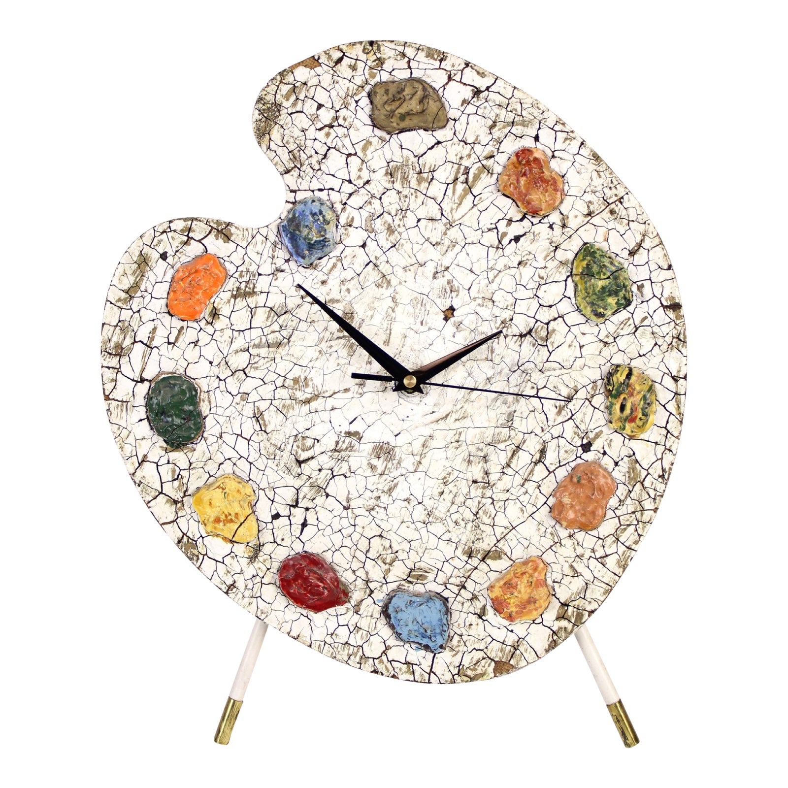 Vintage Handmade Painter’s Palette Clock | Chairish