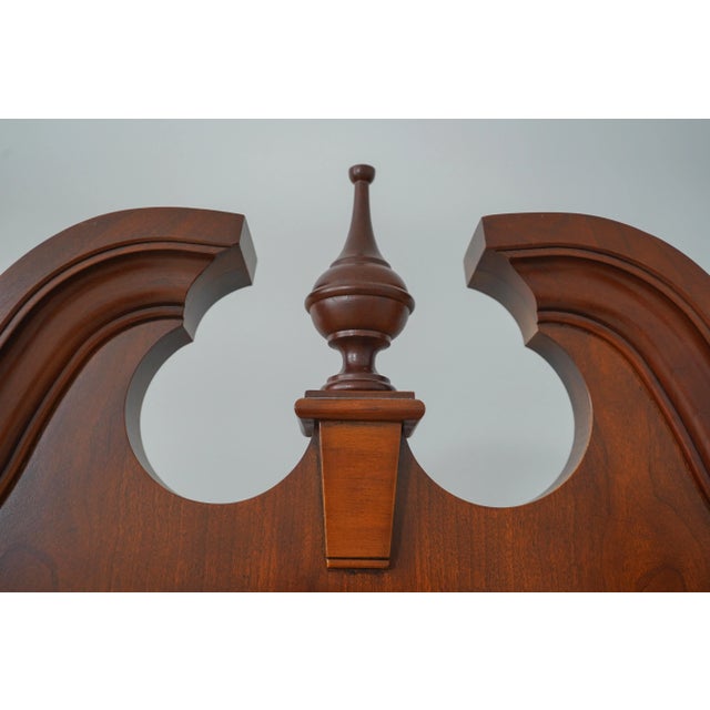 Ethan Allen Cherry Grandfather Hall Clock | Chairish