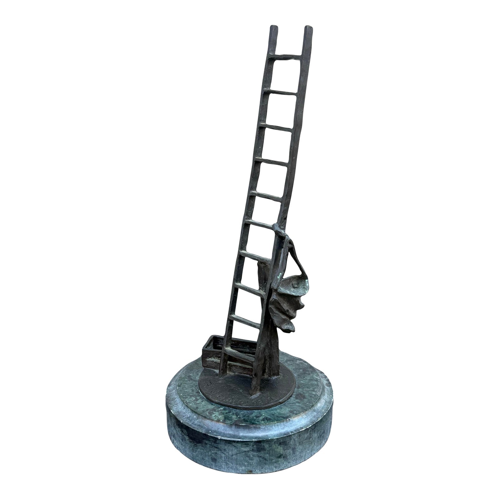 Vintage R. Arenas Bronze Ladder Sculpture on Marble Base – Limited ...
