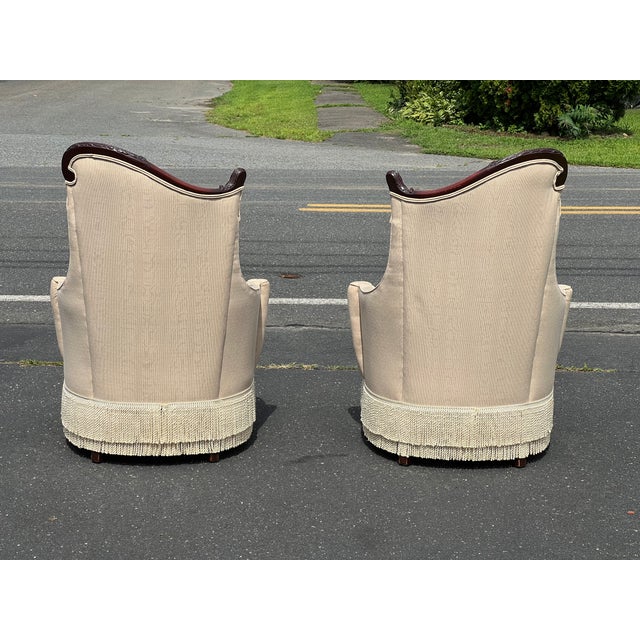 Vintage Matching Pair of Angel Wing Arm Chairs | Chairish