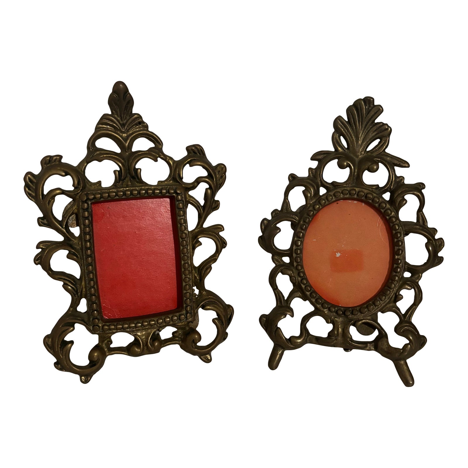 Vintage Ornate Brass Victorian Rococo Filigree Metal Pictrue Frames ...
