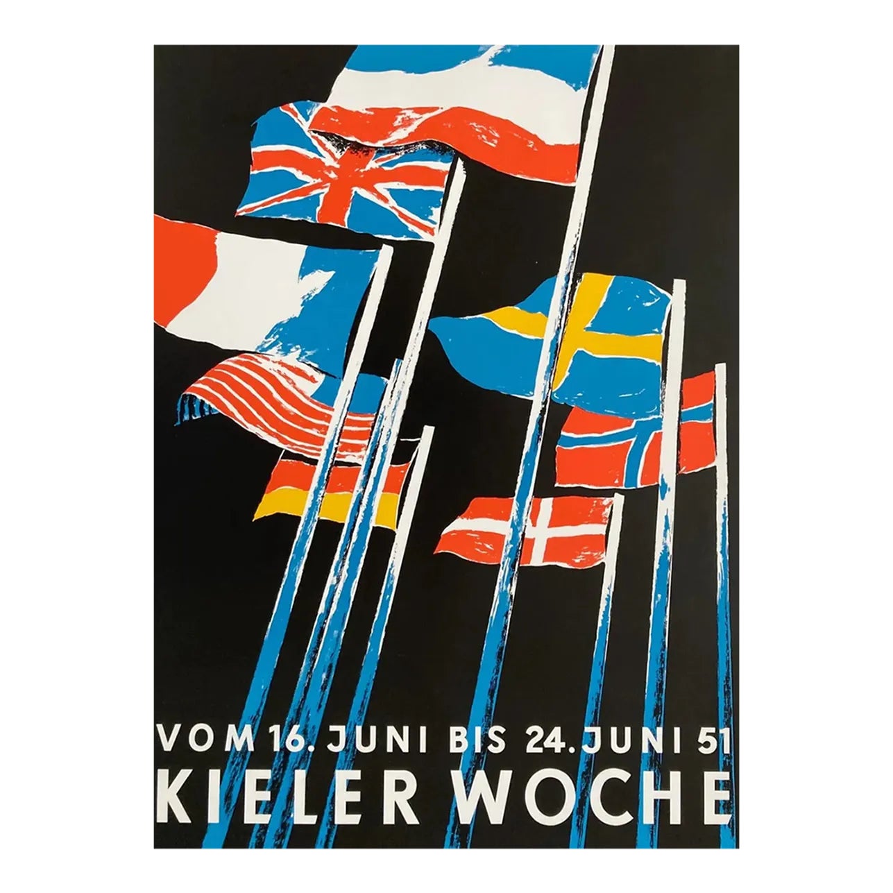 Kiel Week Kieler Woche 1951 Poster | Chairish