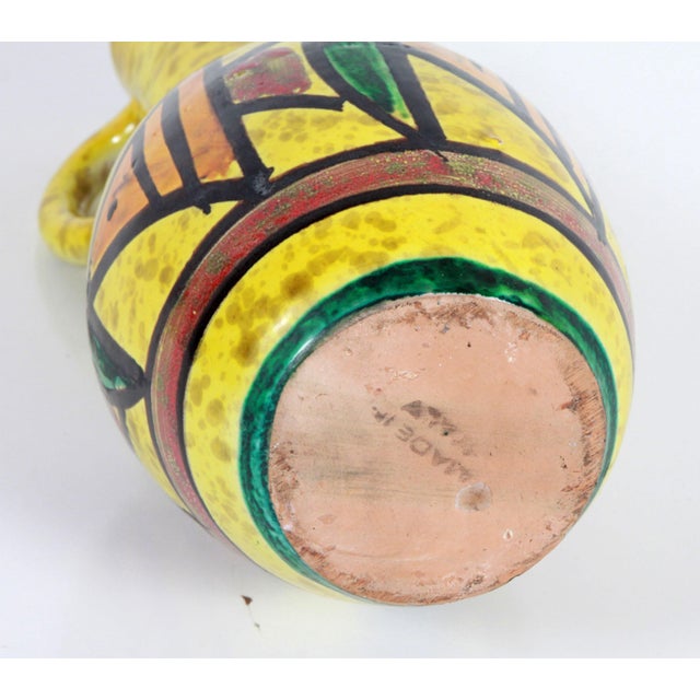 Italian Mid Century Modern Yellow Fish Jug Vase | Chairish