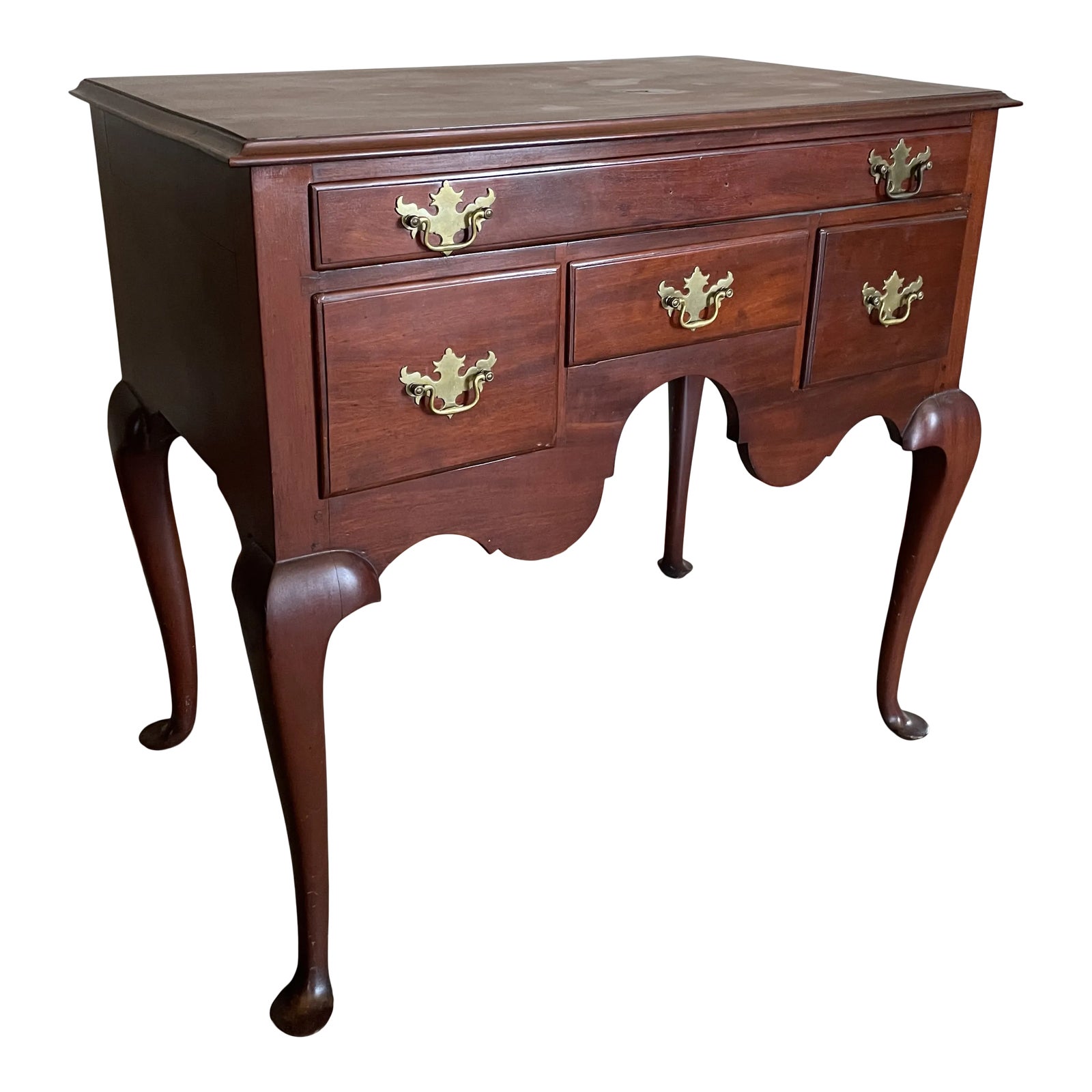 19th Century Queen Anne Style Solid Mahogany Chest With Cabriole Legs ...