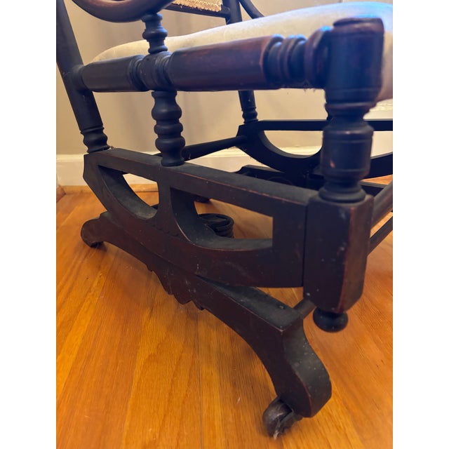 Early 1900s Antique Wood Platform Rocking Chair | Chairish