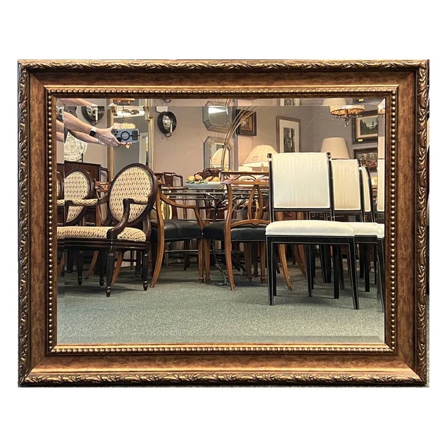Large Gold Framed Mirror | Chairish