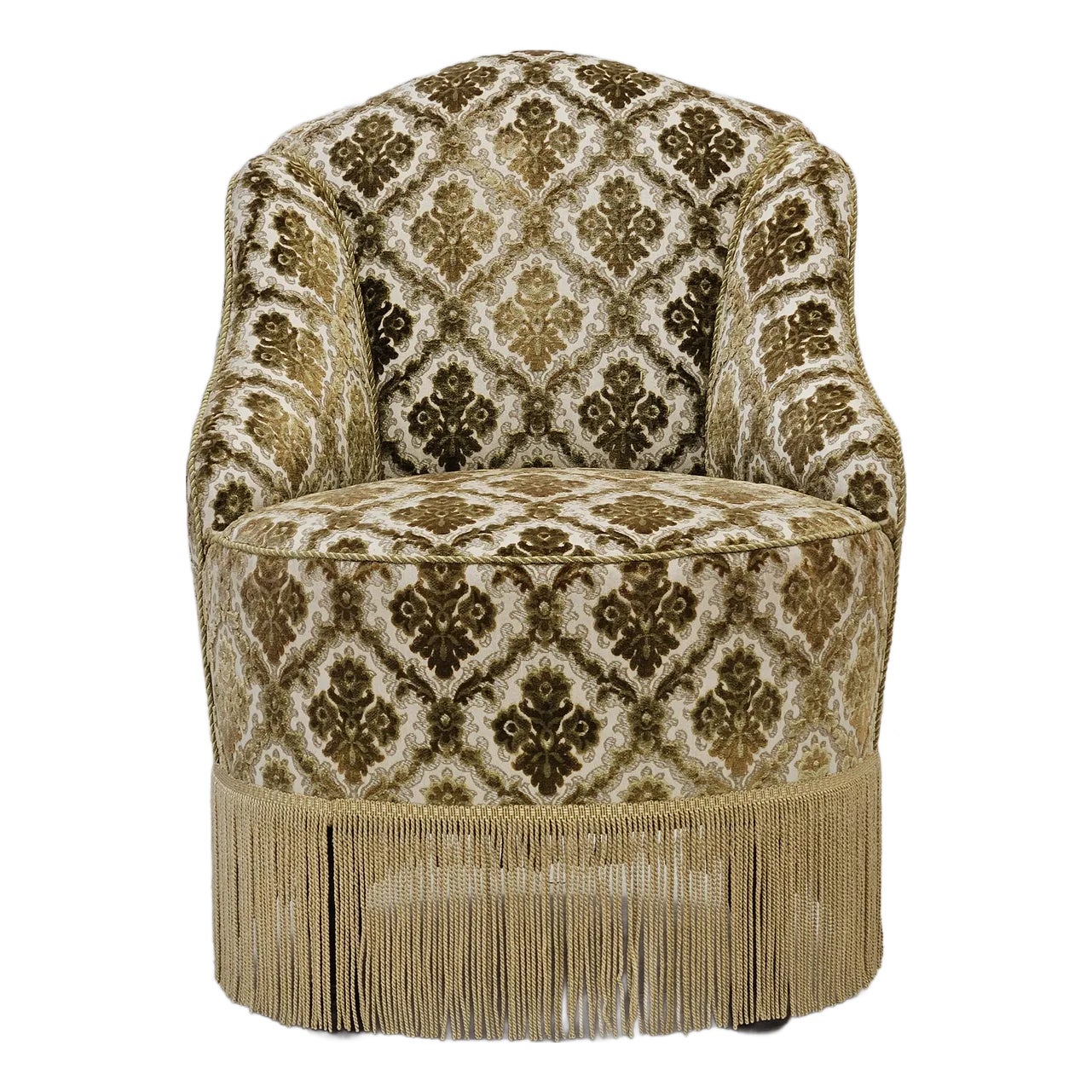 Danish Easy Chair in Furniture Velour and Ash Wood, 1950s | Chairish