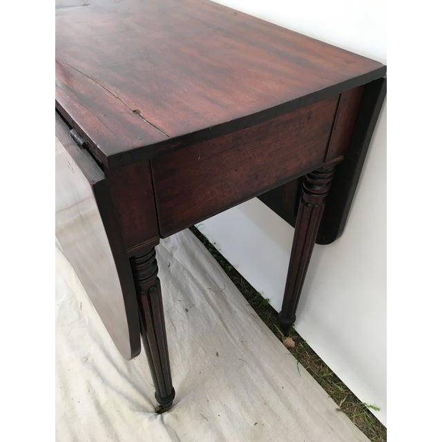 19th Century Traditional Drop Leaf Table | Chairish