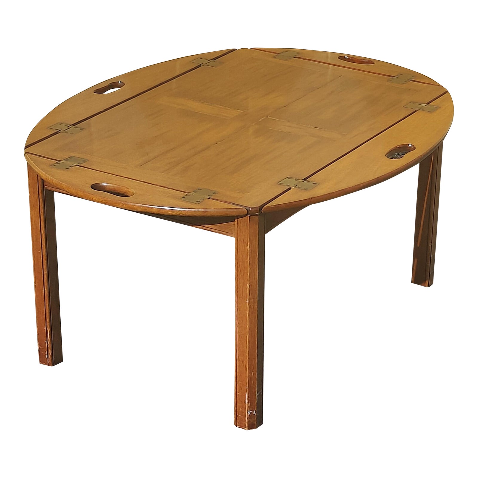 Biggs Vintage Georgian Oval Butlers Table | Chairish