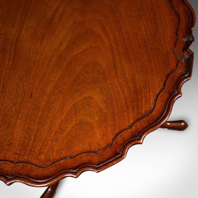 1850's Antique Pie Crust Side Table | Chairish