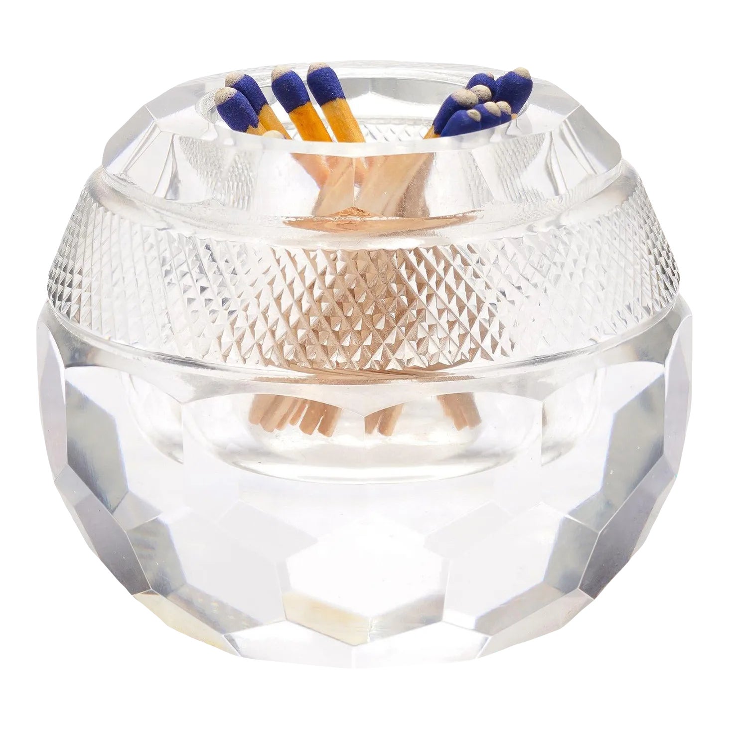 English Blown and Cut Glass Match Striker, C. 1880-1900 | Chairish