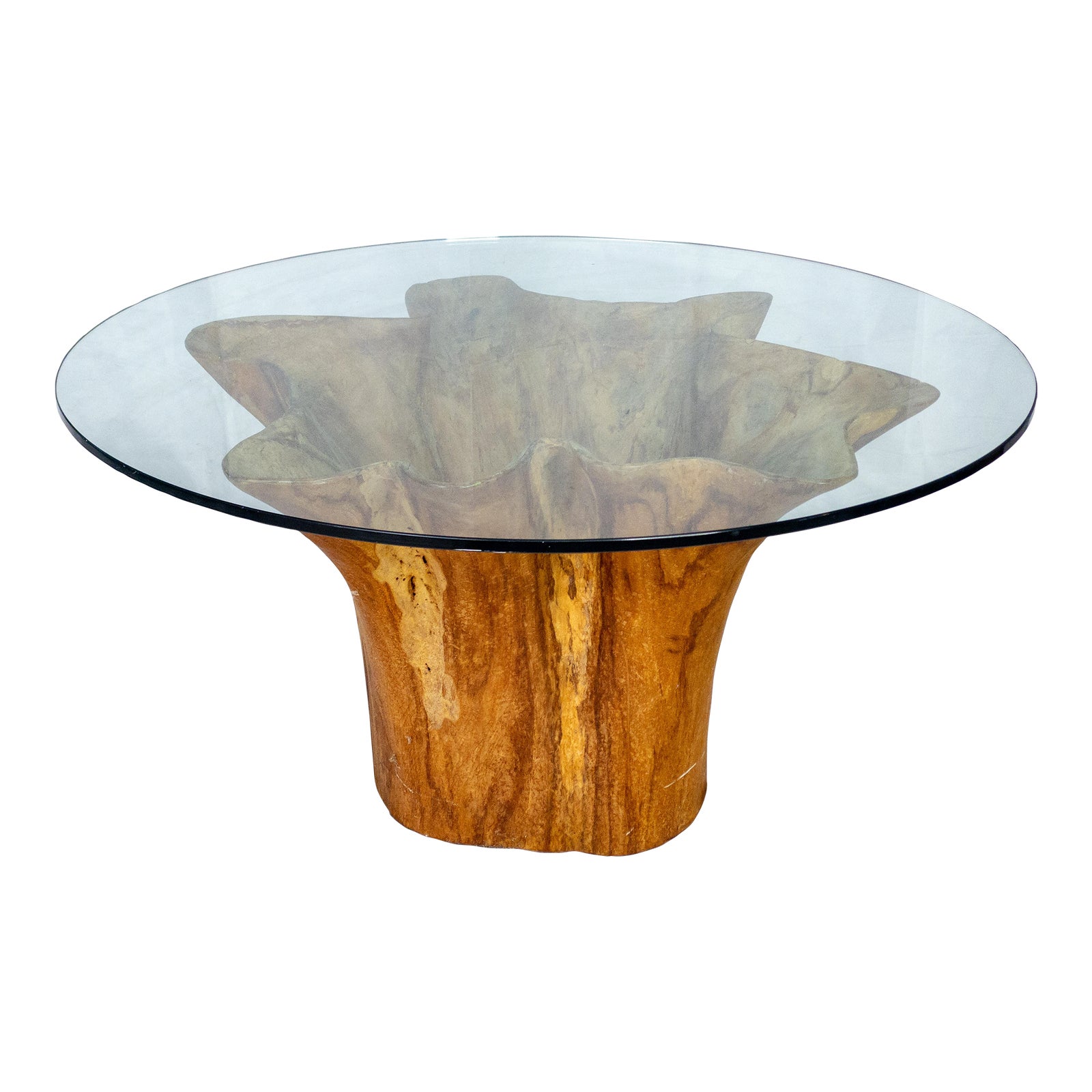 Teak Tree Trunk Coffee Table | Chairish