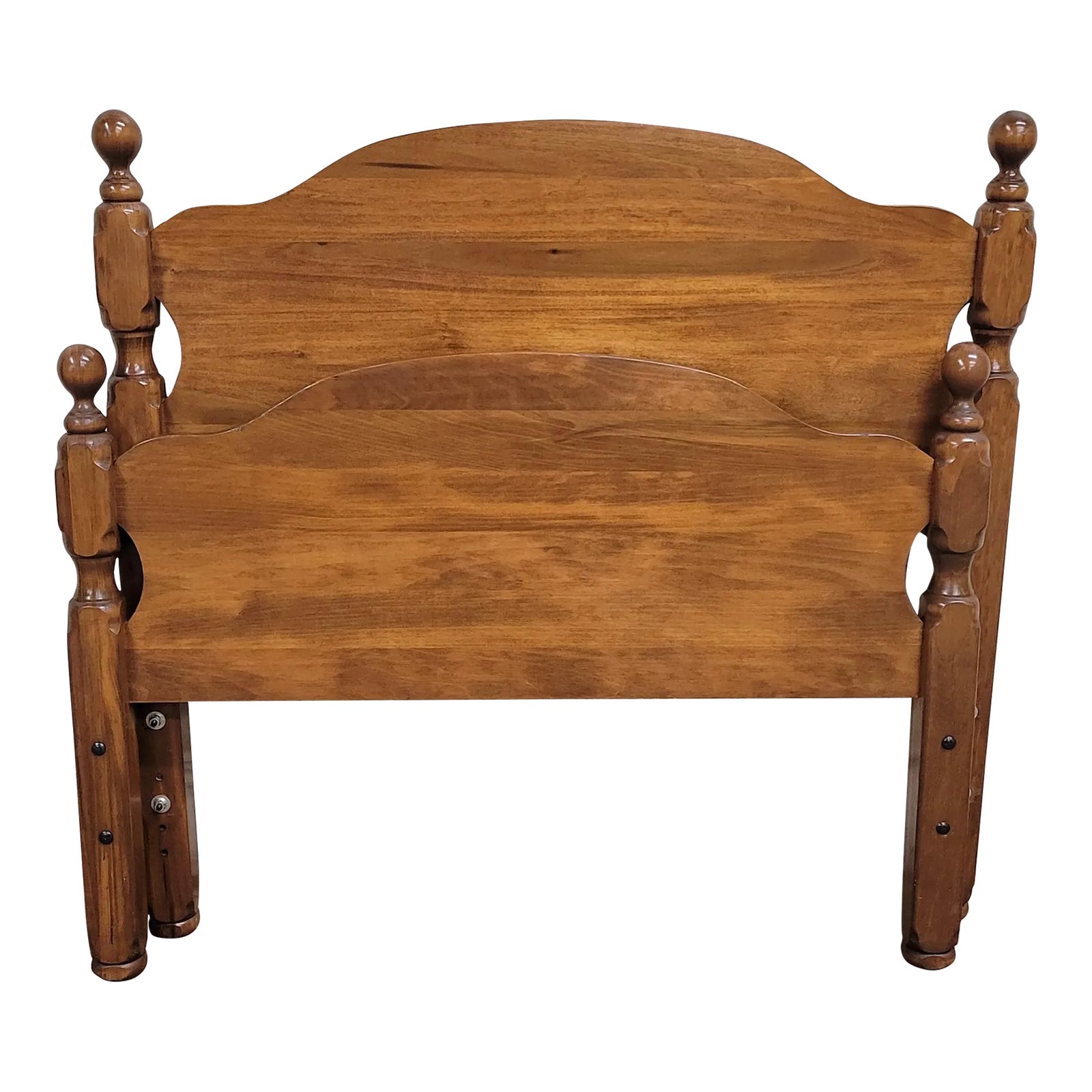 Vintage Traditional Colonial Style Twin Size Cannonball Headboard and ...