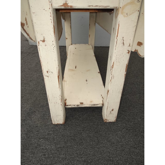 Vintage French Country Farmhouse Chic Off White Console Table W ...