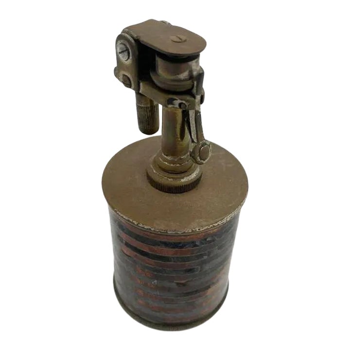 Black Enamaled Cylinder Table Lighter, Circa 1930 | Chairish