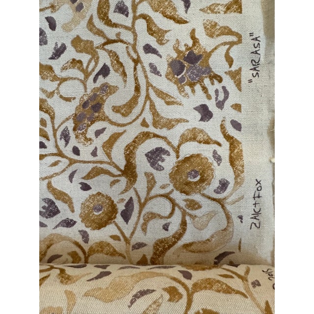 Sarasa by Zak + Fox Cotton Linen Blend Fabric 6 Yards | Chairish