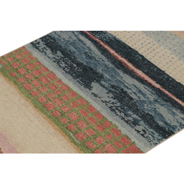 Rug & Kilim’s Distressed Style Abstract Rug in Polychromatic Pattern ...