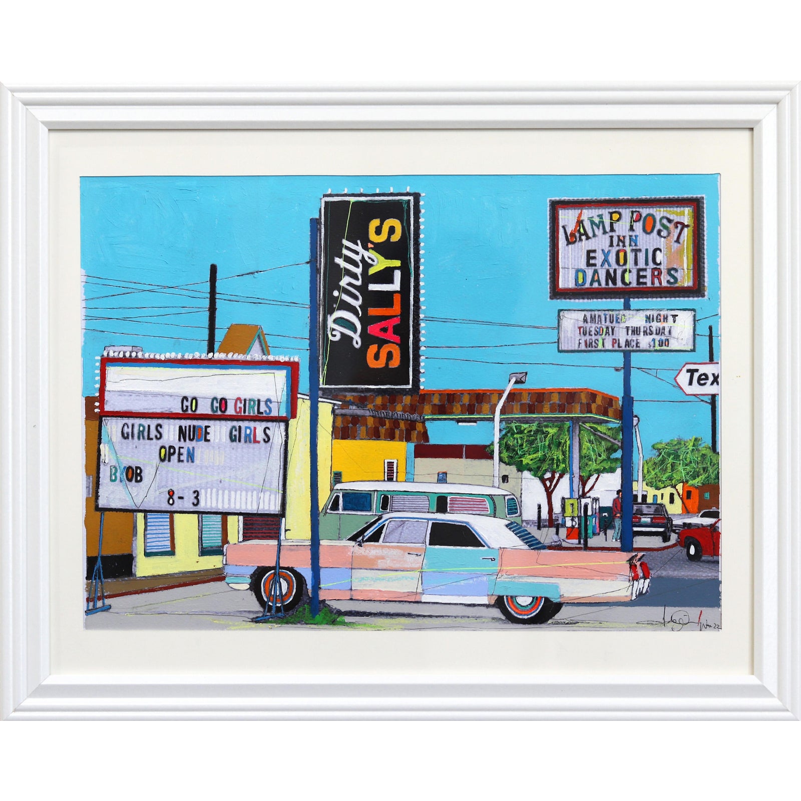 "Dirty Sally's Texas" Original Artwork by Fabio Coruzzi | Chairish