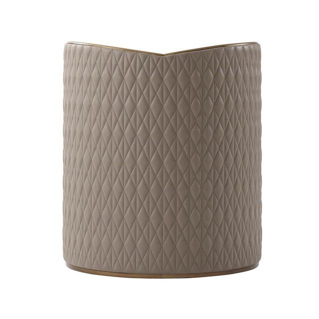 Leather Wrapped Side Table | Chairish