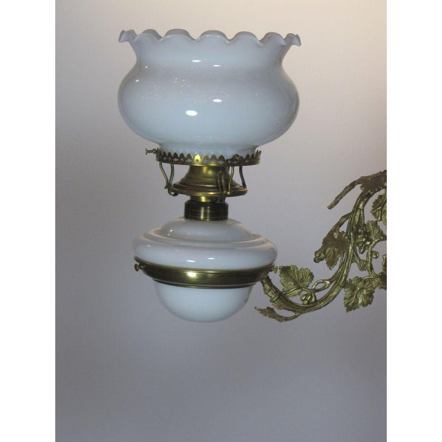 Victorian Oil Henry Hooper Three Light Chandelier | Chairish
