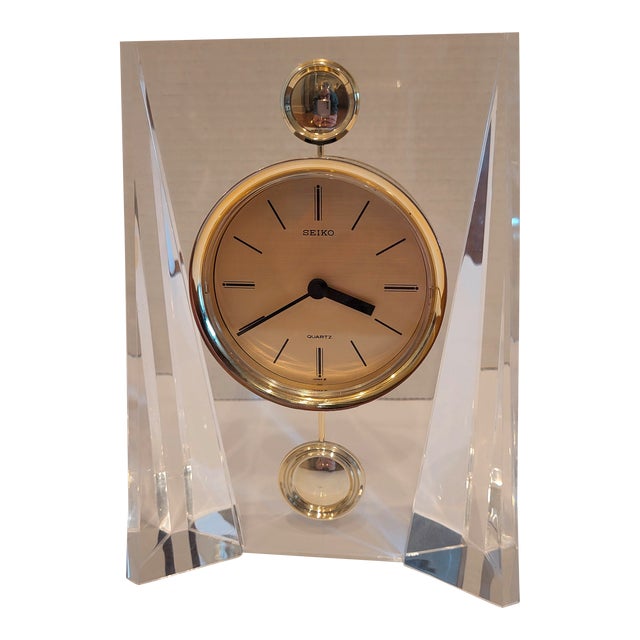 Vintage Seiko Quartz Double Pendulum Clock | Chairish