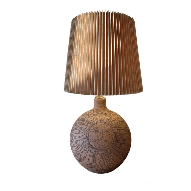 Mid-Century Modern Brown Brothers Studio Pottery Ceramic Artisan Sun ...