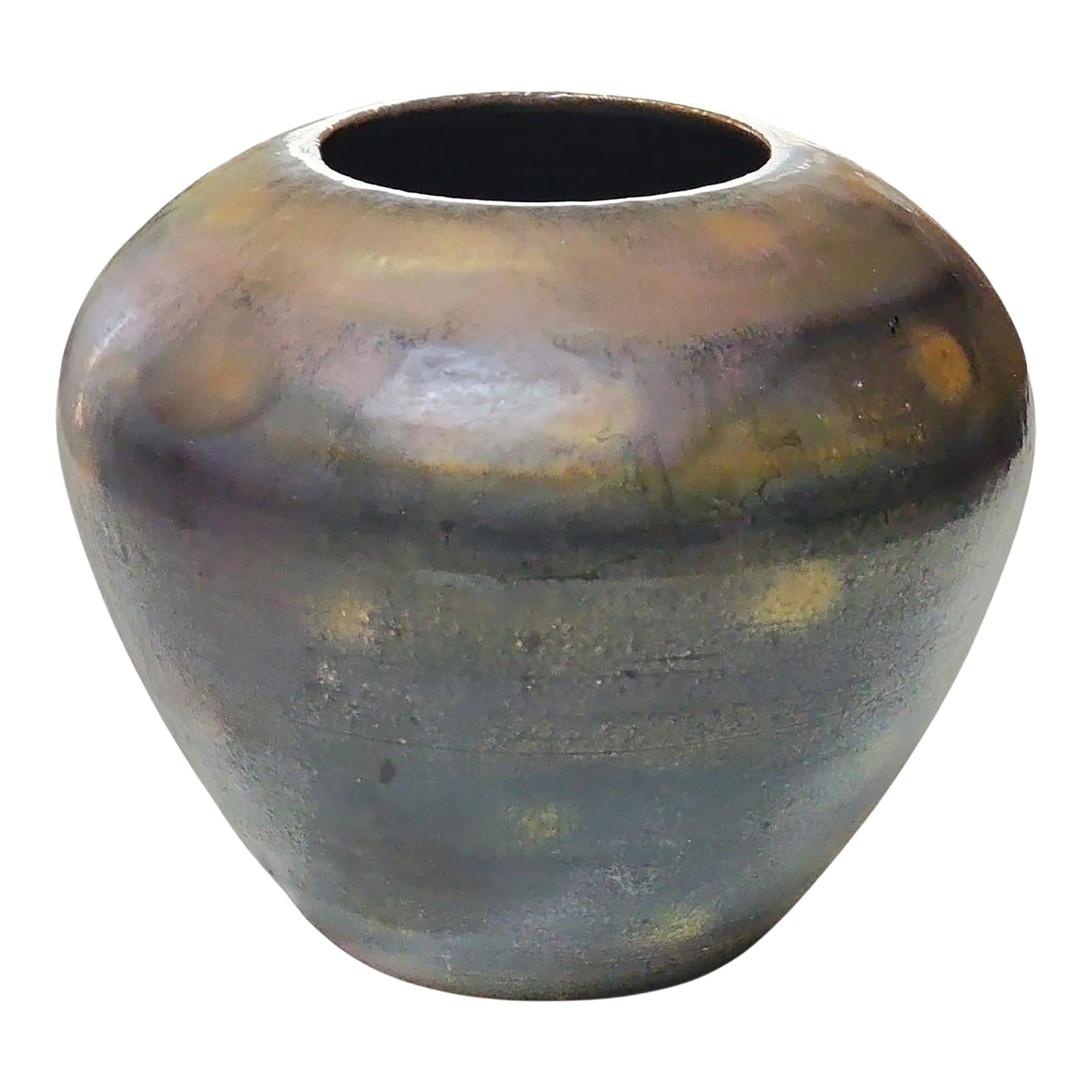 1995 John Ramer Sherrill Studio Pottery Raku Vase | Chairish