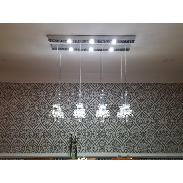 Crystal Glass Floating Candelabra by Prestige Chandelier | Chairish
