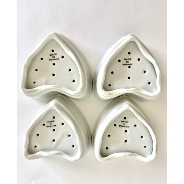 French Porcelain Heart Shape Cheese Molds - Set of 4 | Chairish