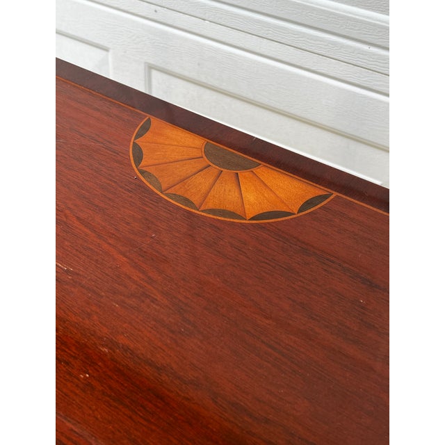 Vintage Baker Hepplewhite Style Mahogany Demilune Console or Entry ...