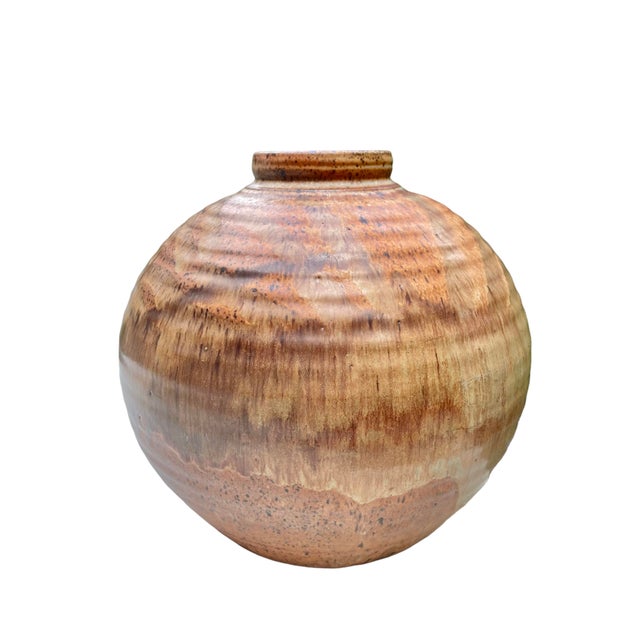 Vintage Studio Pottery Moon Pot | Chairish