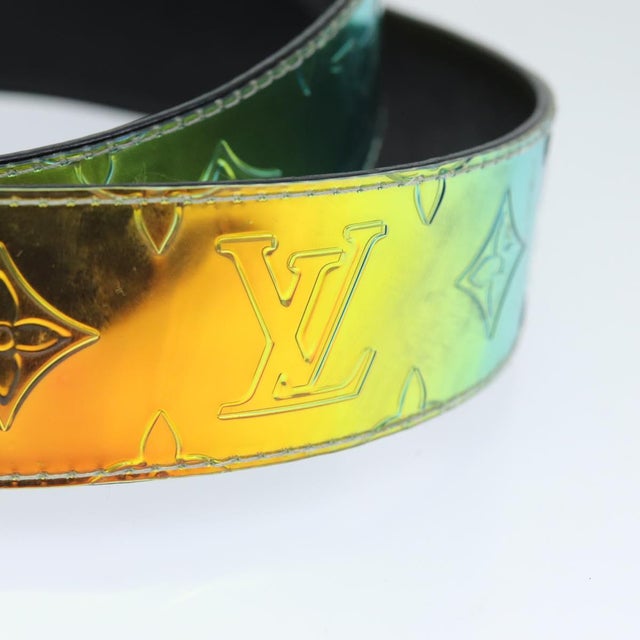 Louis Vuitton Monogram Prism Ceinture Lv Shape Belt Black M0251 Lv Auth ...