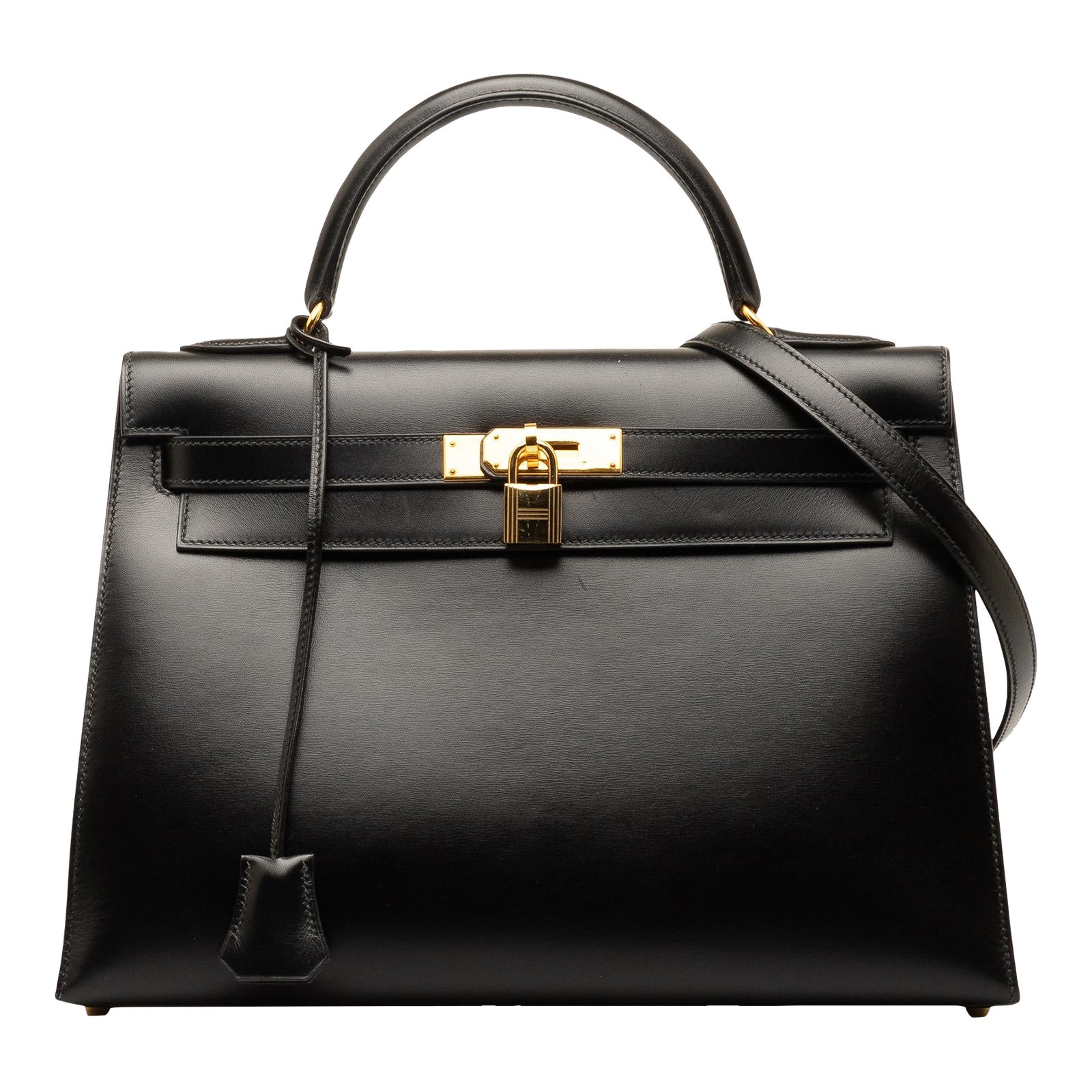 Hermès Box Calf Kelly Selliere 32 Satchel | Chairish