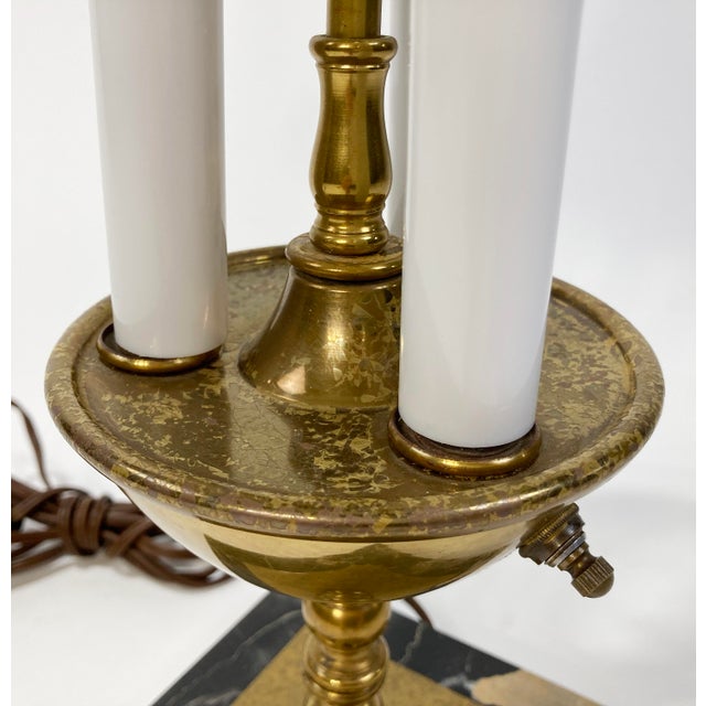 Vintage Marble Base Table Lamp With Eagle Finial | Chairish