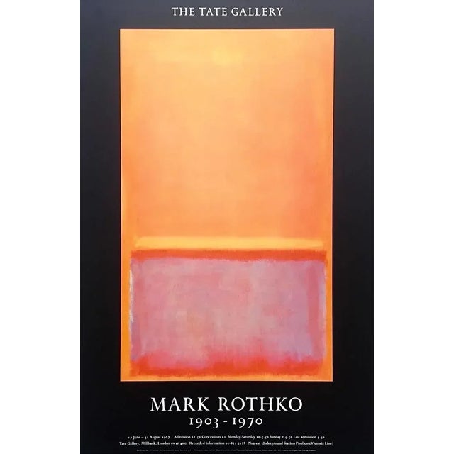 1987 Original Mark Rothko Tate Gallery Exhibition Poster London | Chairish