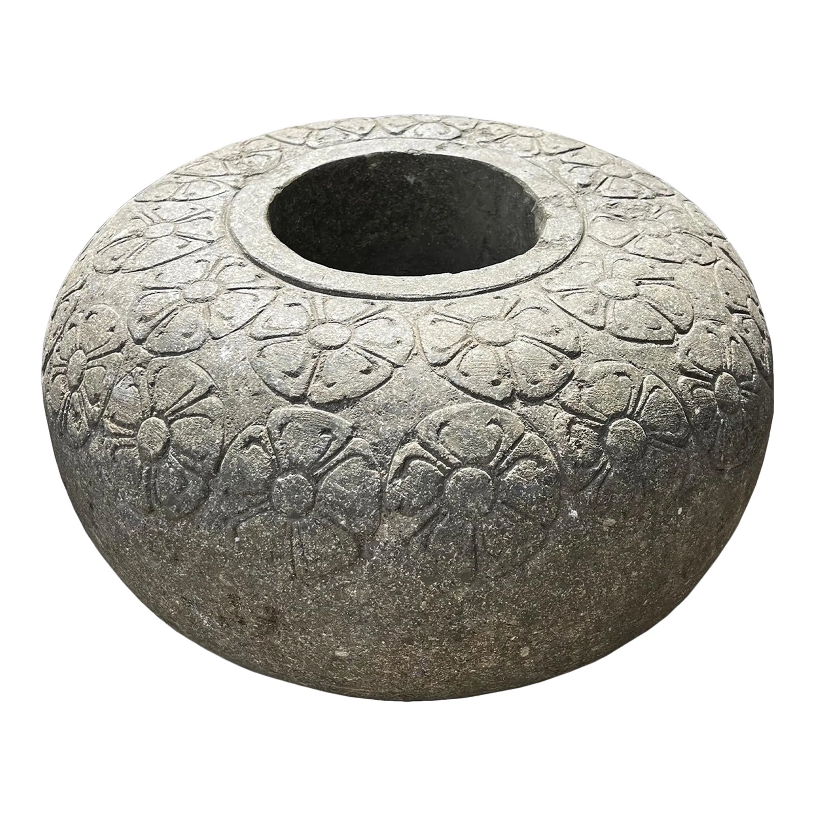 Java Stone Flower Pot | Chairish